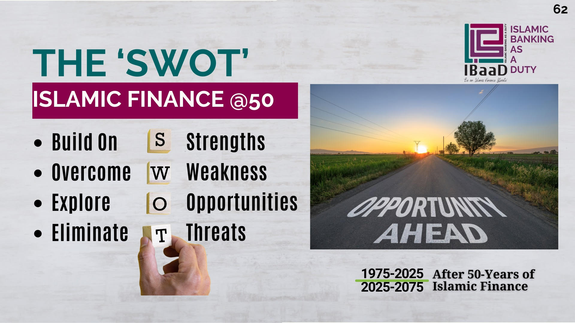 A SWOT of Islamic Finance @50 - IBaaD Academy